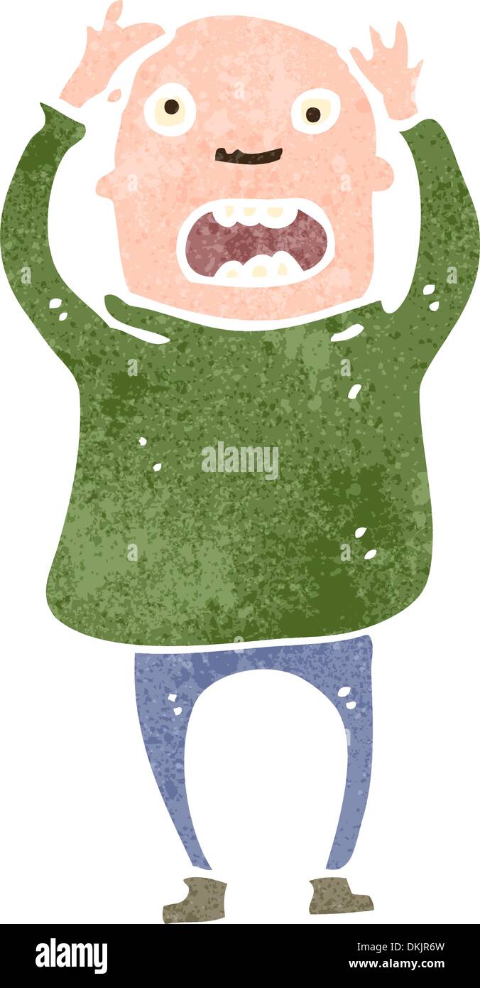 Retro cartoon illustration. On plain white background Stock Vector ...