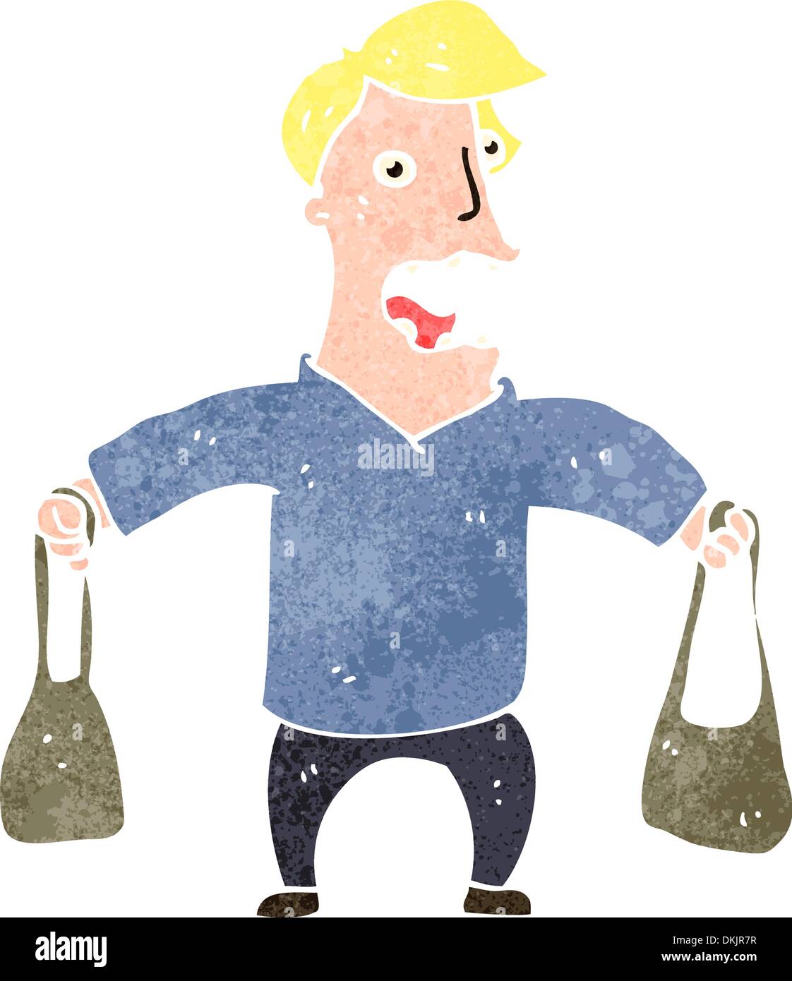 Retro cartoon illustration. On plain white background Stock Vector ...