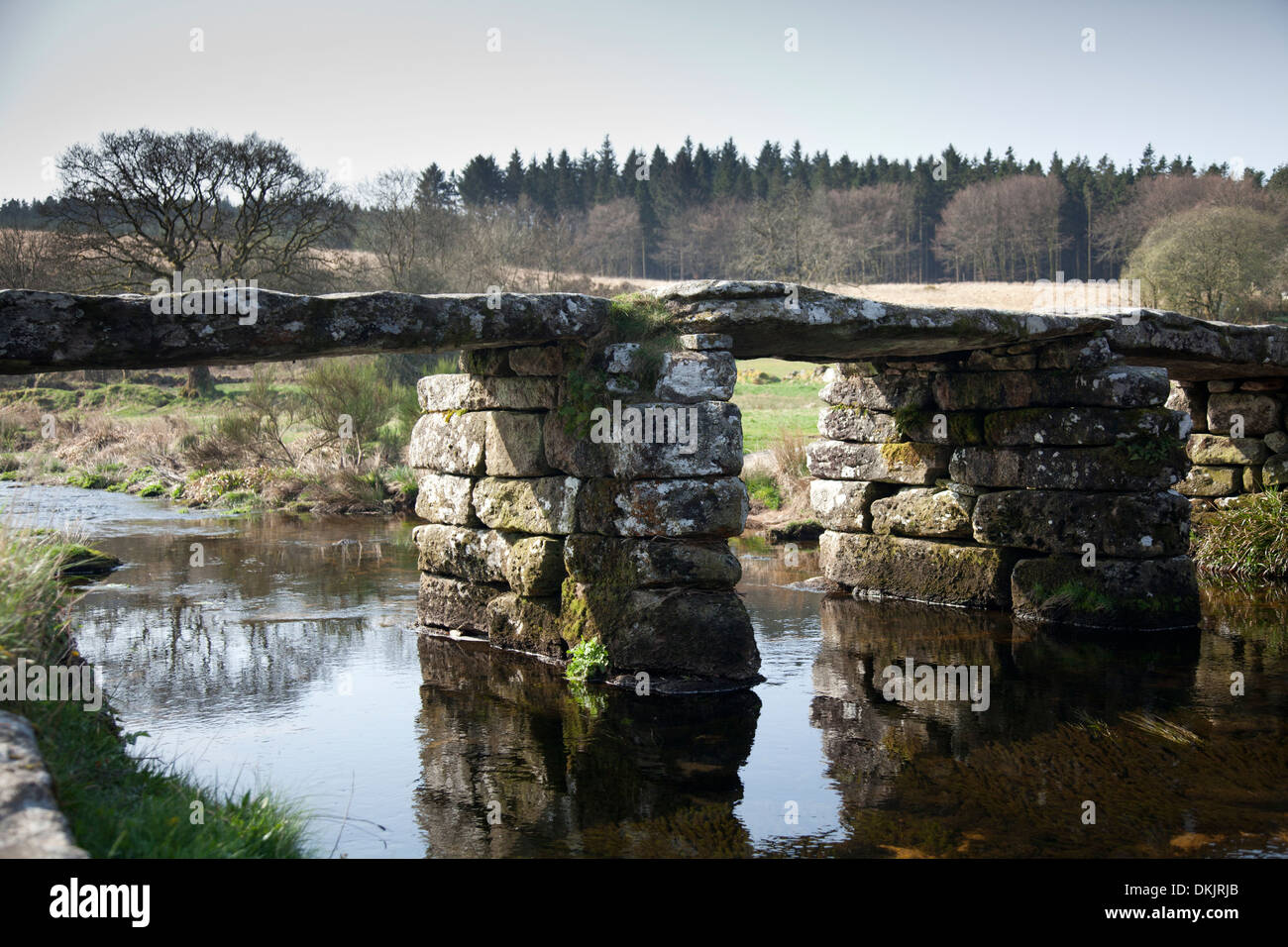 Stone clapper bridge at postbridge hi-res stock photography and images ...