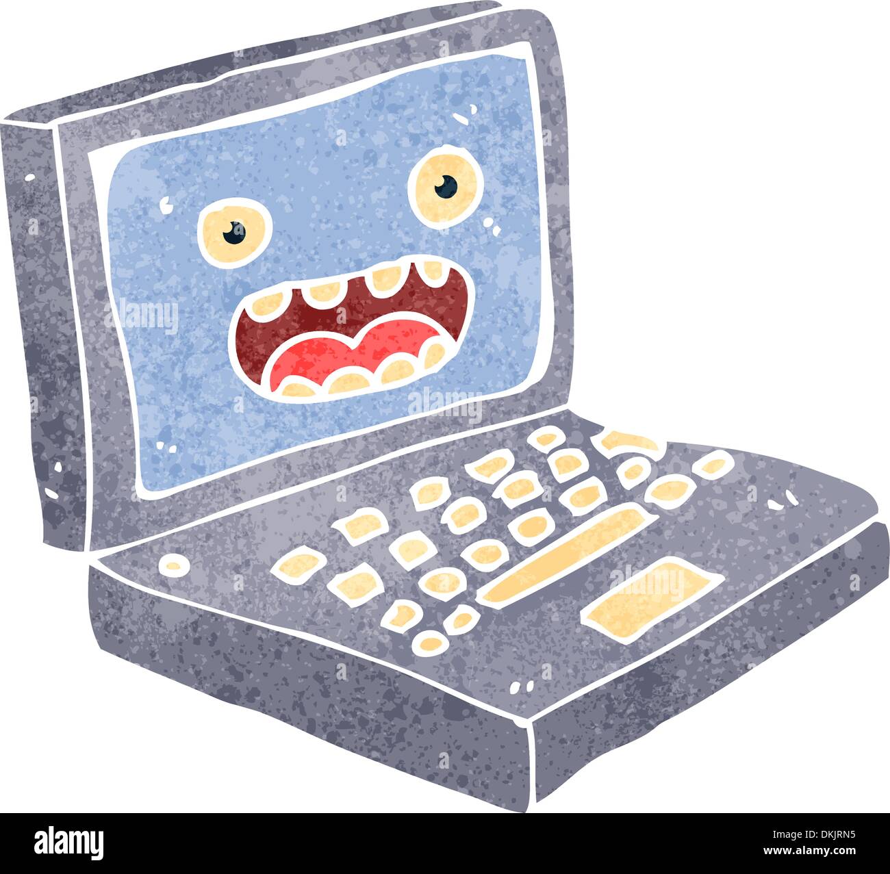 Retro cartoon illustration. On plain white background Stock Vector ...