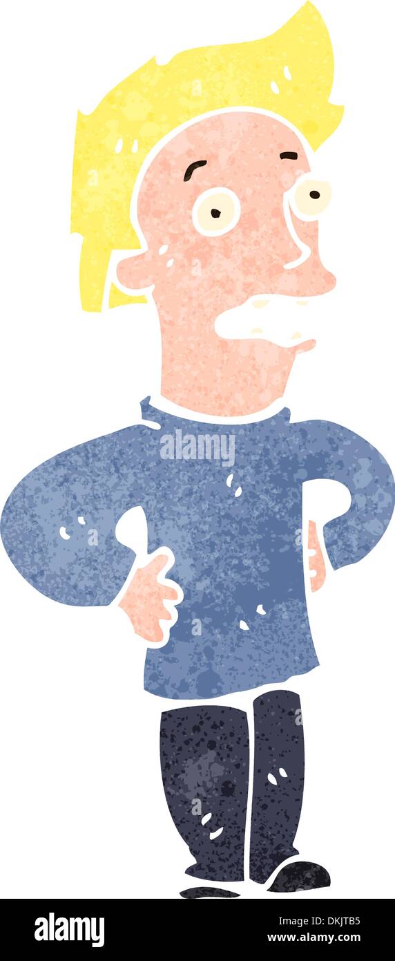 Retro cartoon illustration. On plain white background Stock Vector ...