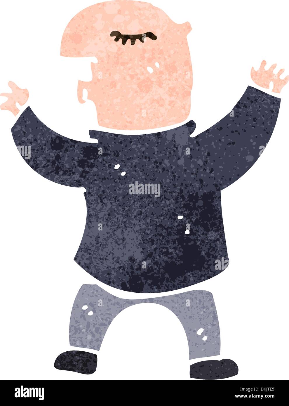 Retro cartoon illustration. On plain white background Stock Vector ...