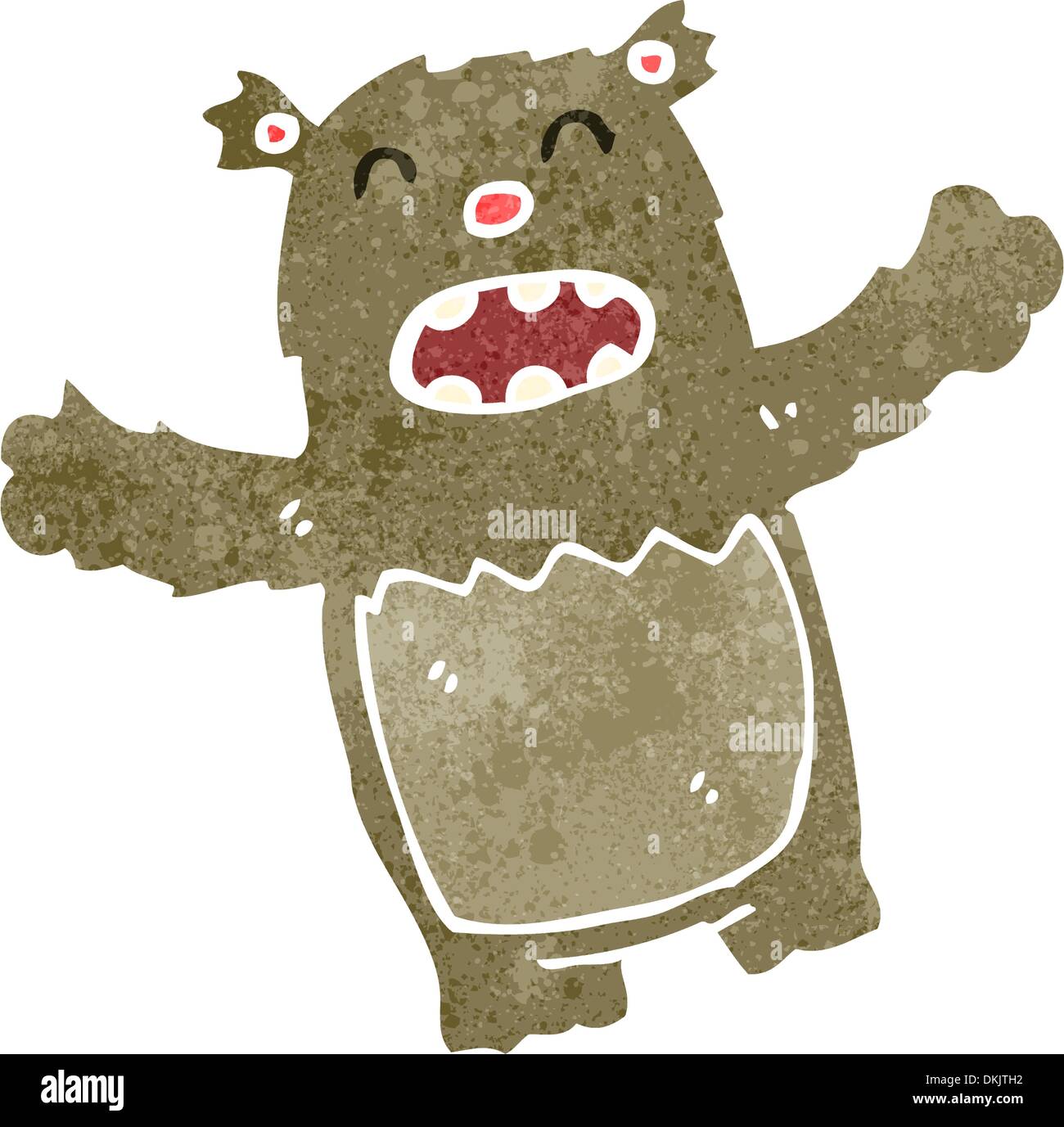 Retro cartoon illustration. On plain white background Stock Vector ...