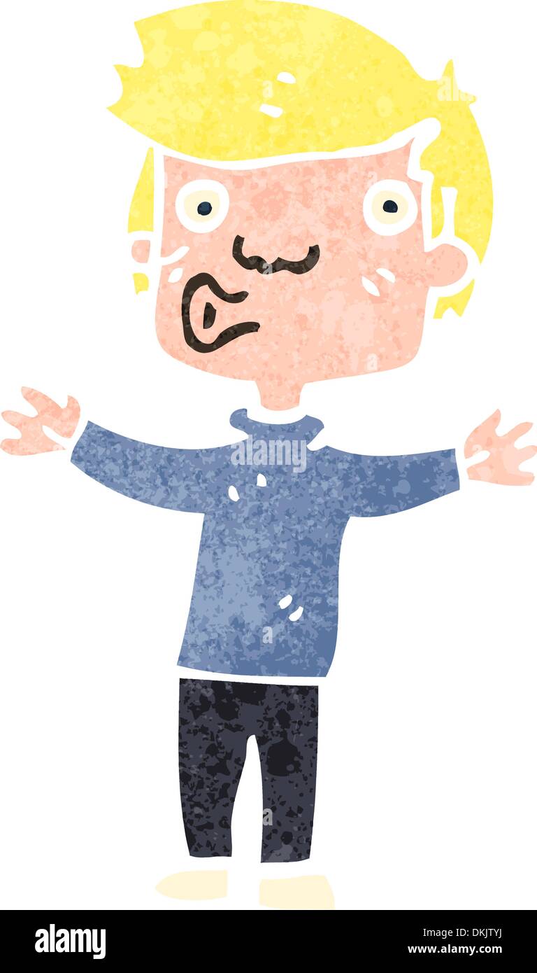 Retro cartoon illustration. On plain white background Stock Vector ...