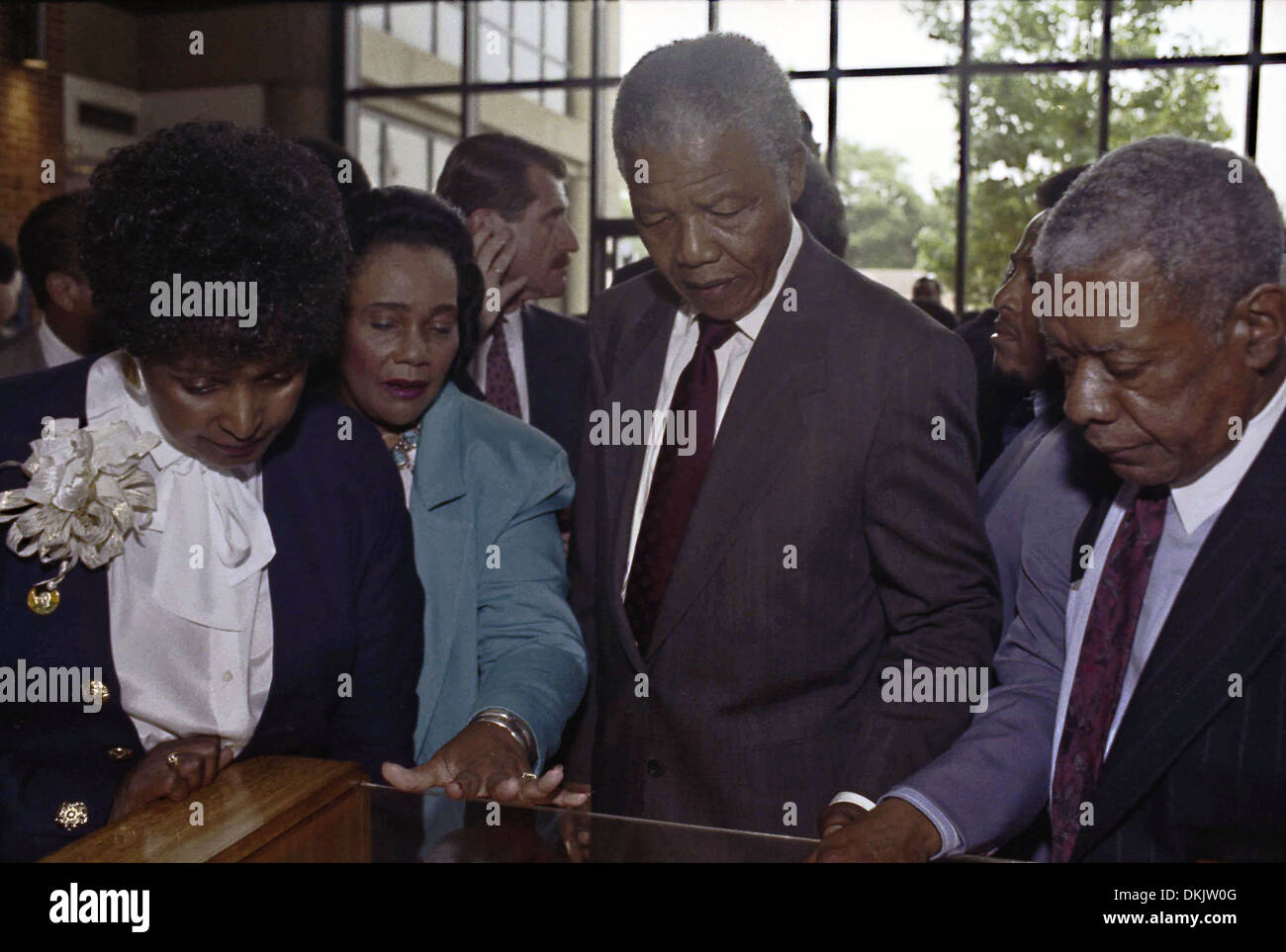 Nelson Mandela takes a tour of the Martin Luther King Jr. Center Stock ...