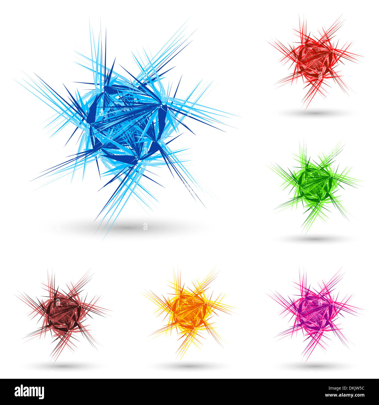 Abstract fluffy star with color variations on white Stock Photo - Alamy