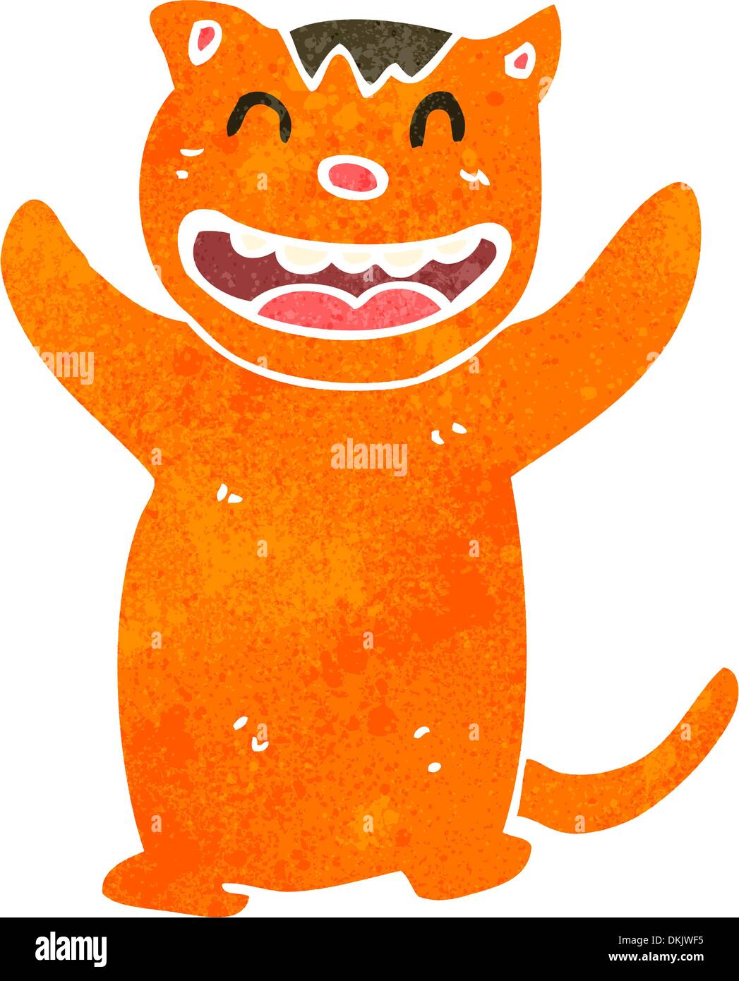 Retro cartoon illustration. On plain white background Stock Vector ...