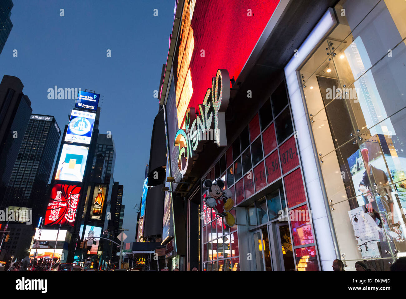 Electronic Billboards Light Up Times Square at Night, NYC Stock Photo ...