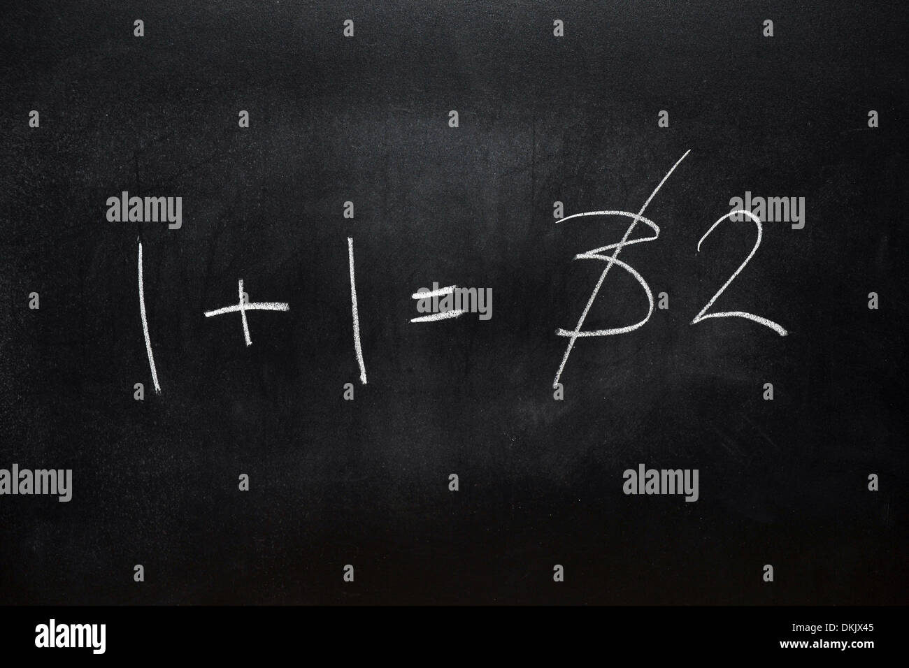 Simple maths sum written on hi-res stock photography and images - Alamy