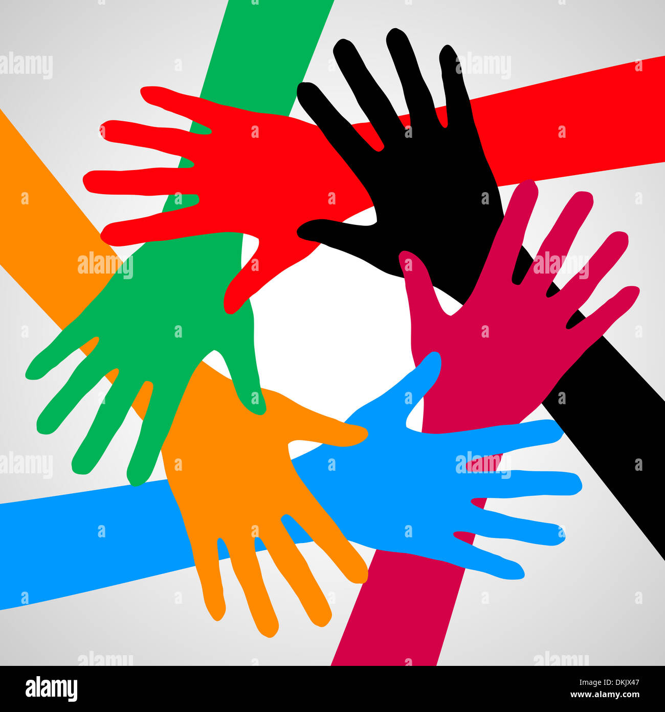 Handshake symbol in colors hi-res stock photography and images - Alamy