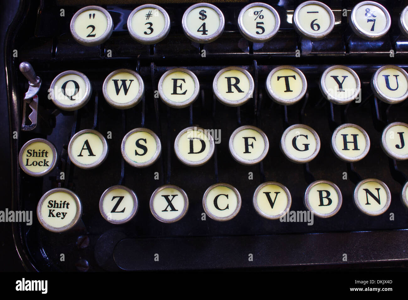 Antique Typewriter - An Antique Typewriter Showing Traditional QWERTY ...