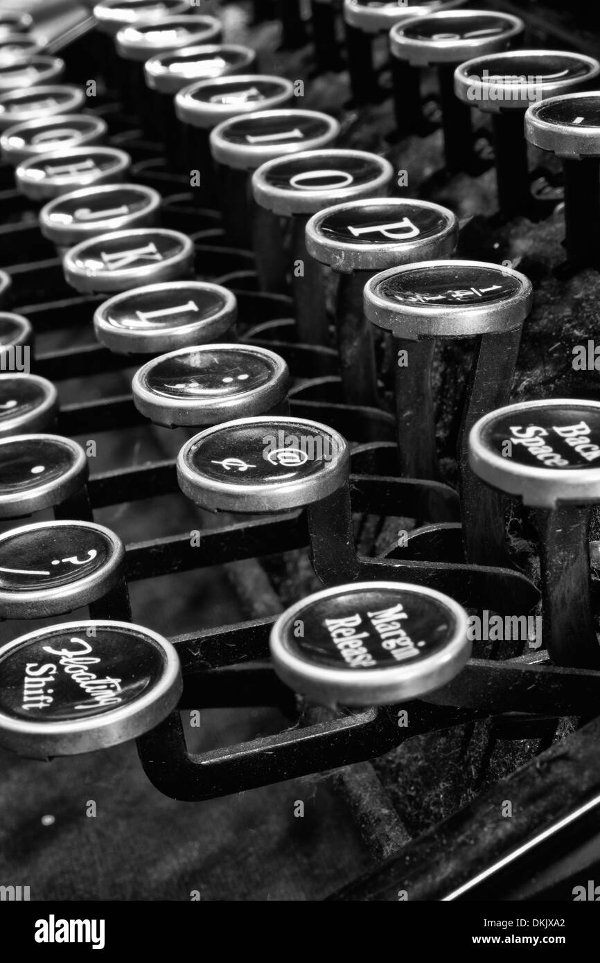 History of qwerty keyboard Black and White Stock Photos & Images - Alamy