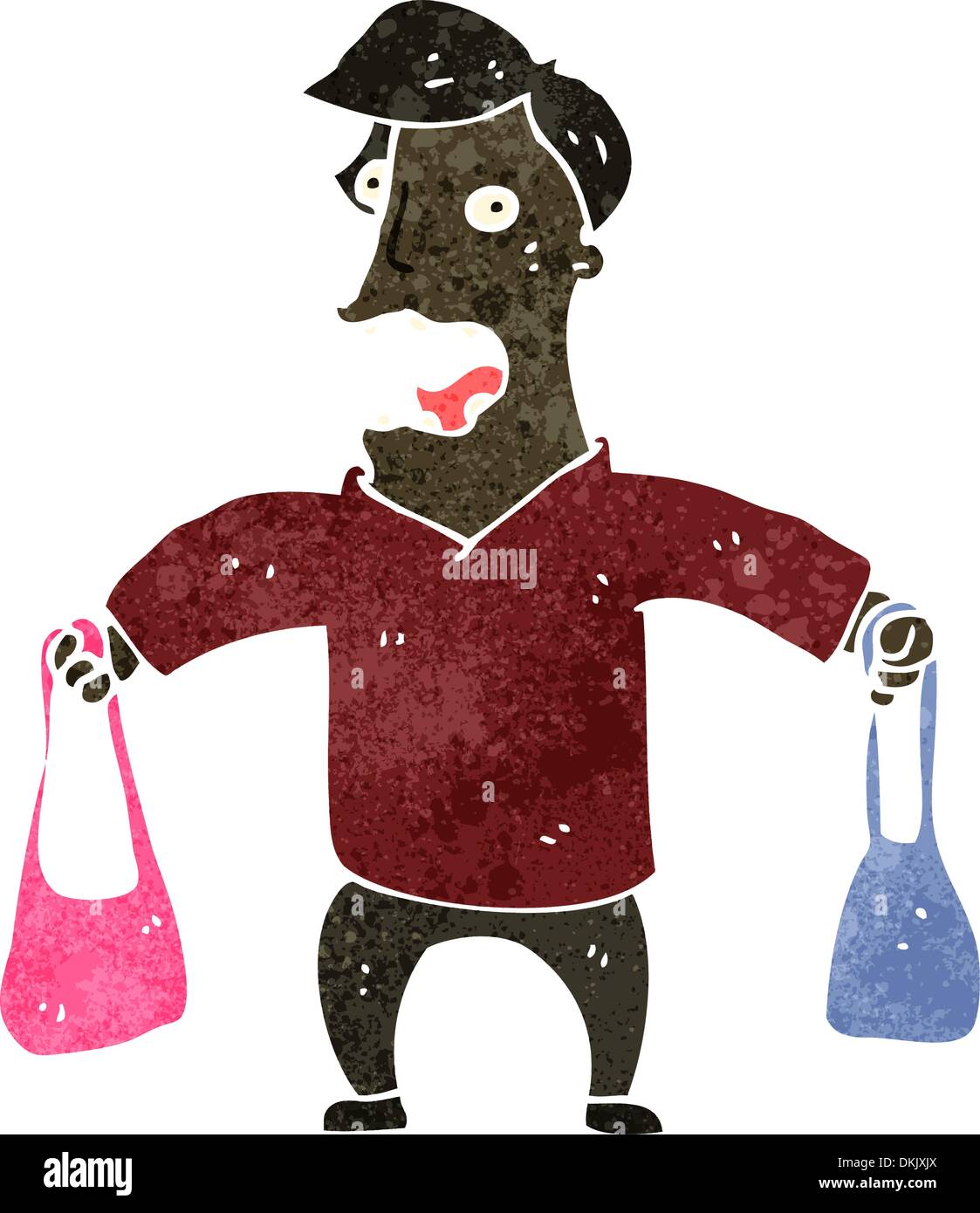 Retro cartoon illustration. On plain white background Stock Vector ...