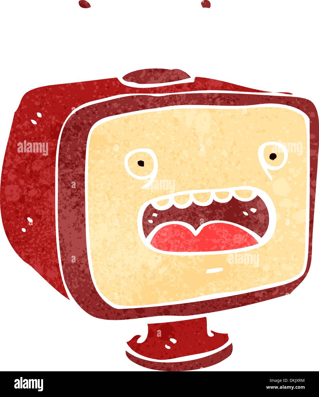 Retro cartoon illustration. On plain white background Stock Vector ...