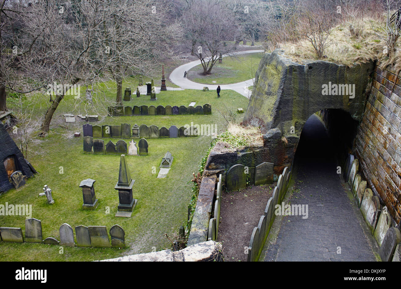 Graveyard and park by Anglican Cathedral, Liverpool Stock Photo - Alamy