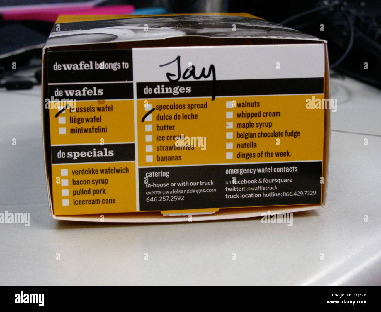 Wafels & Dinges food truck Stock Photo - Alamy