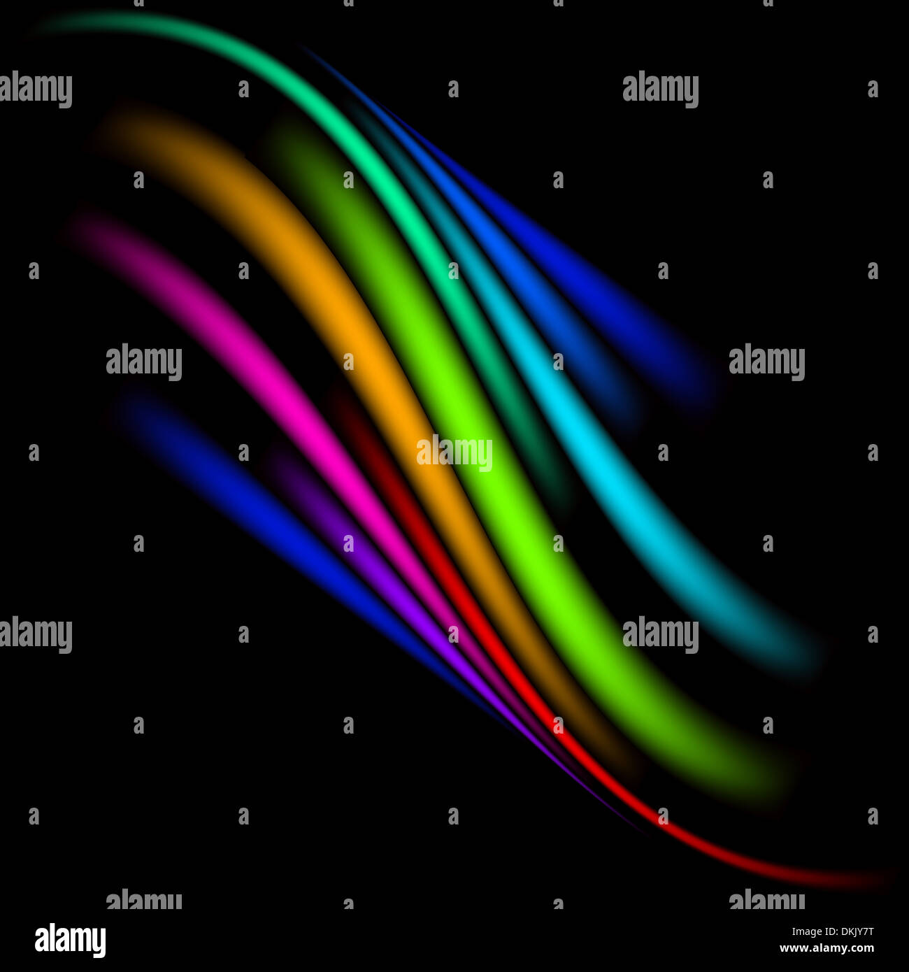 Abstract background with colorful smooth strokes on black Stock Photo ...