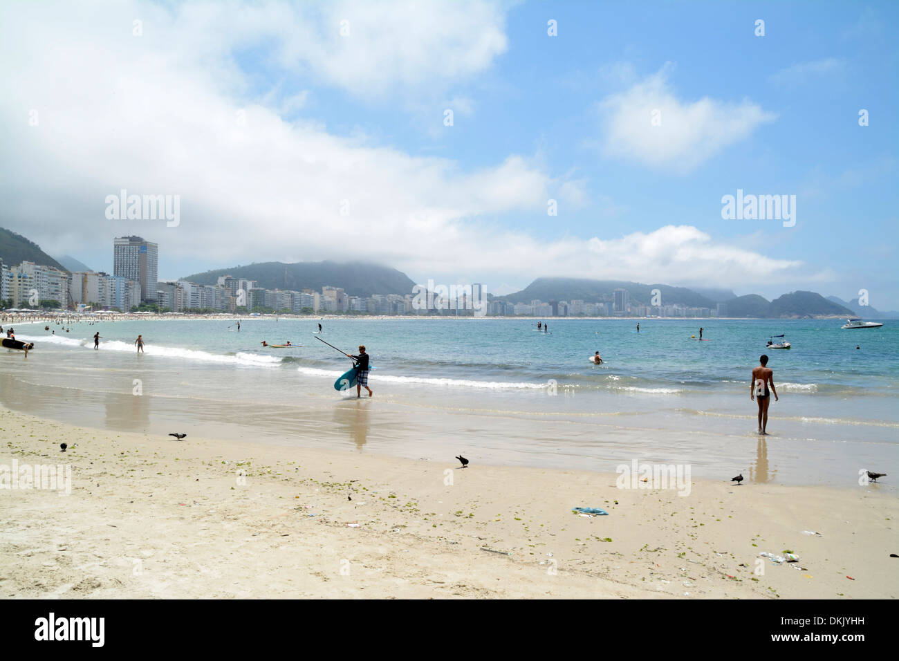 The Olympic games 2016 sporting venue on Copacabana beach in Rio de ...