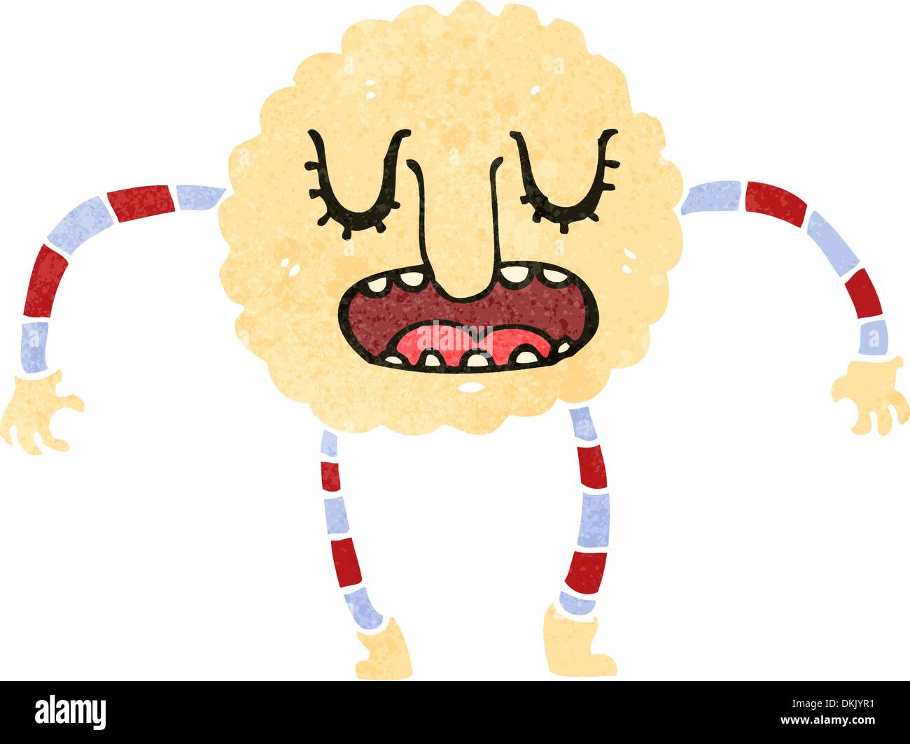 Retro cartoon illustration. On plain white background Stock Vector ...