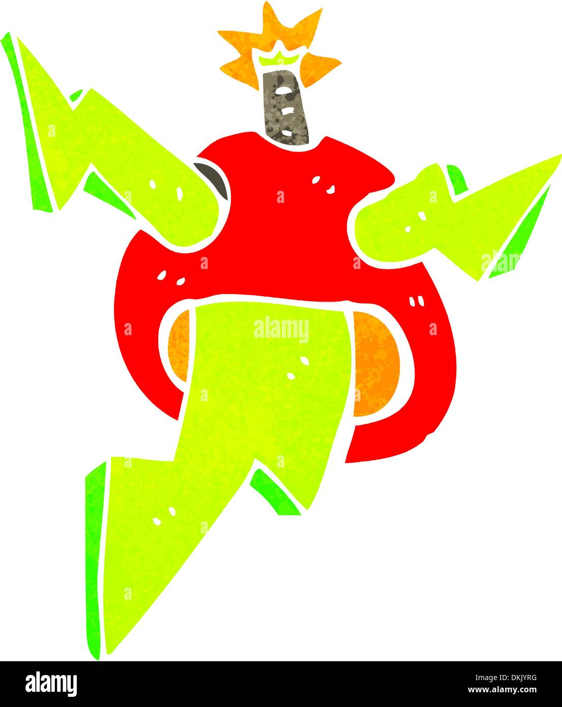 Retro cartoon illustration. On plain white background Stock Vector ...