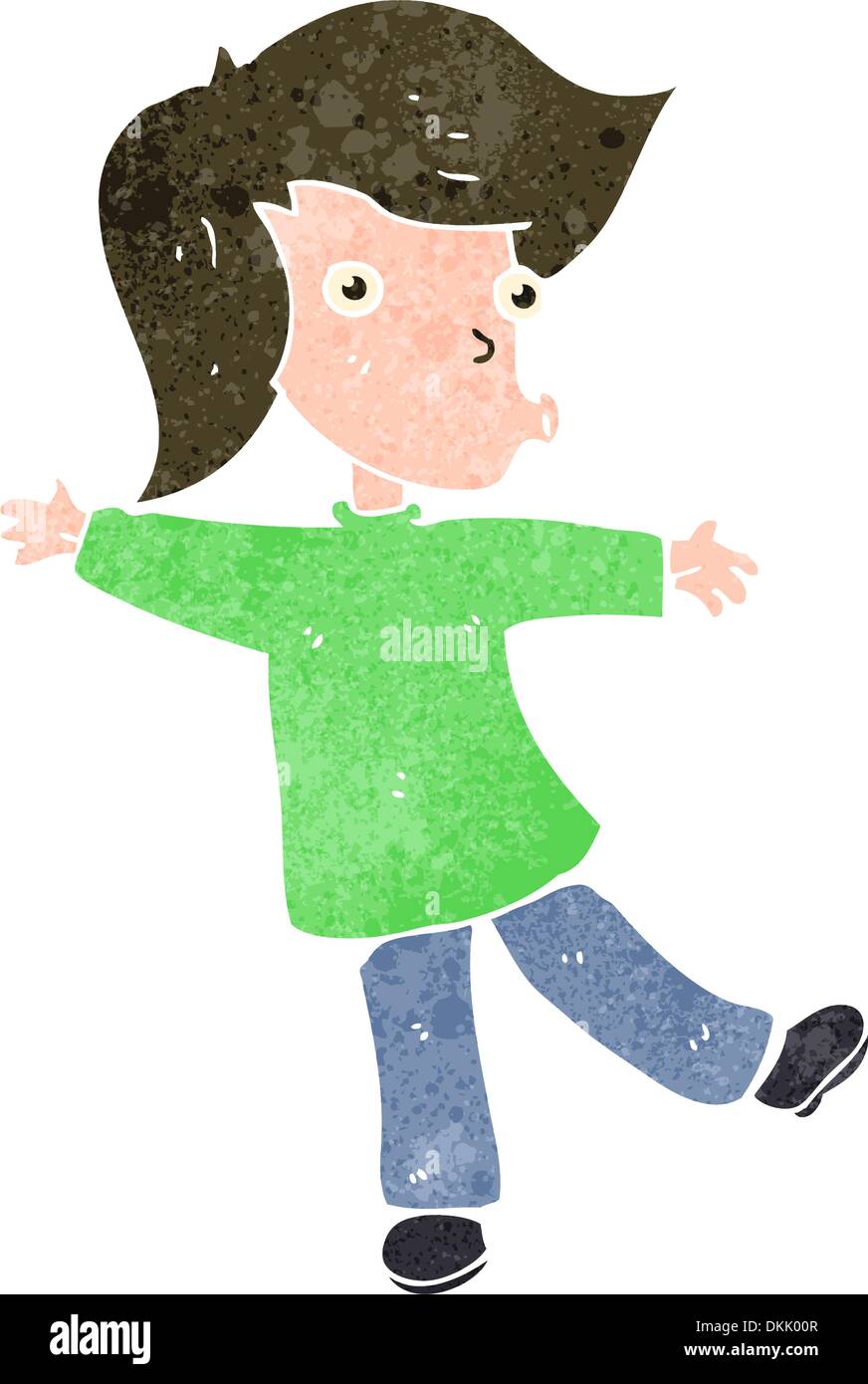 Retro cartoon illustration. On plain white background Stock Vector ...