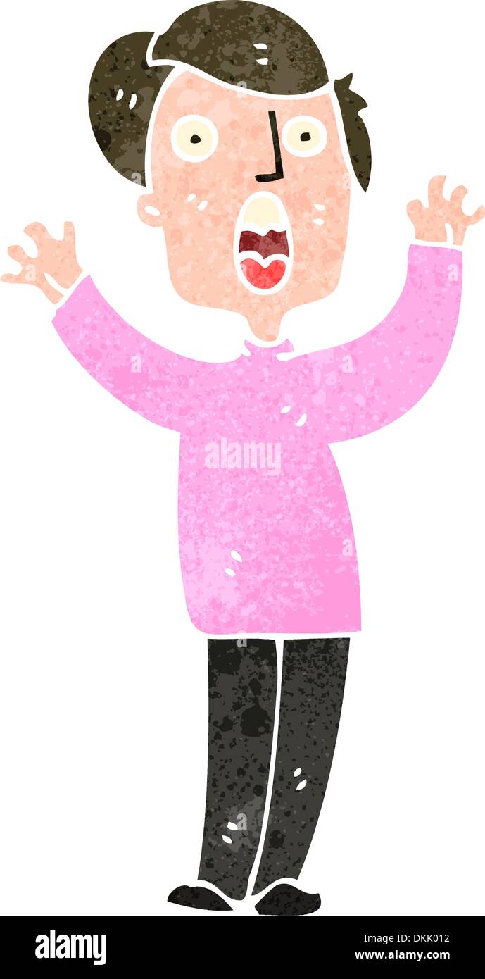 Retro cartoon illustration. On plain white background Stock Vector ...