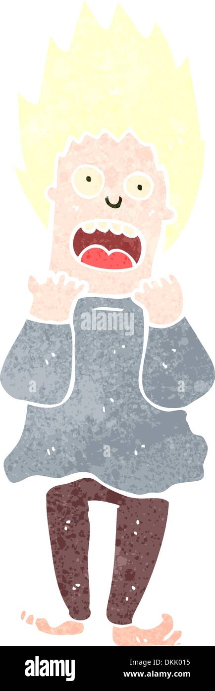 Retro cartoon illustration. On plain white background Stock Vector ...