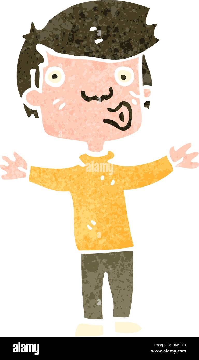 Retro cartoon illustration. On plain white background Stock Vector ...