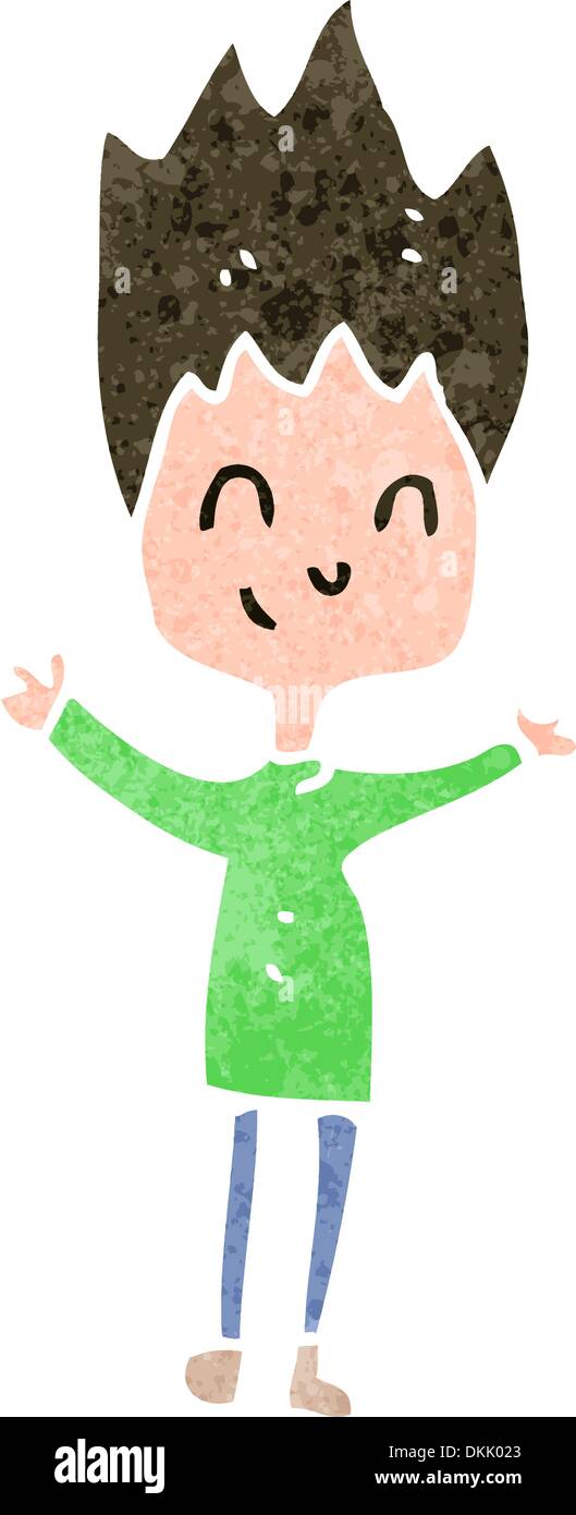 Retro cartoon illustration. On plain white background Stock Vector ...