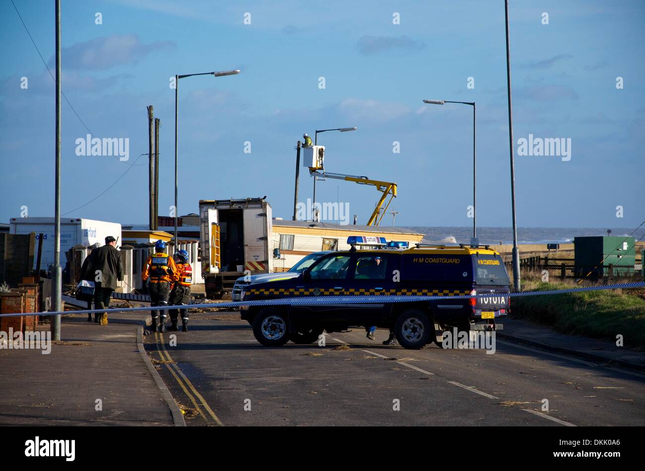 Walcott, Norfolk, UK. 6th December 2013. The largest tidal surge and ...
