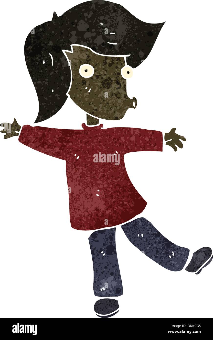 Retro cartoon illustration. On plain white background Stock Vector ...