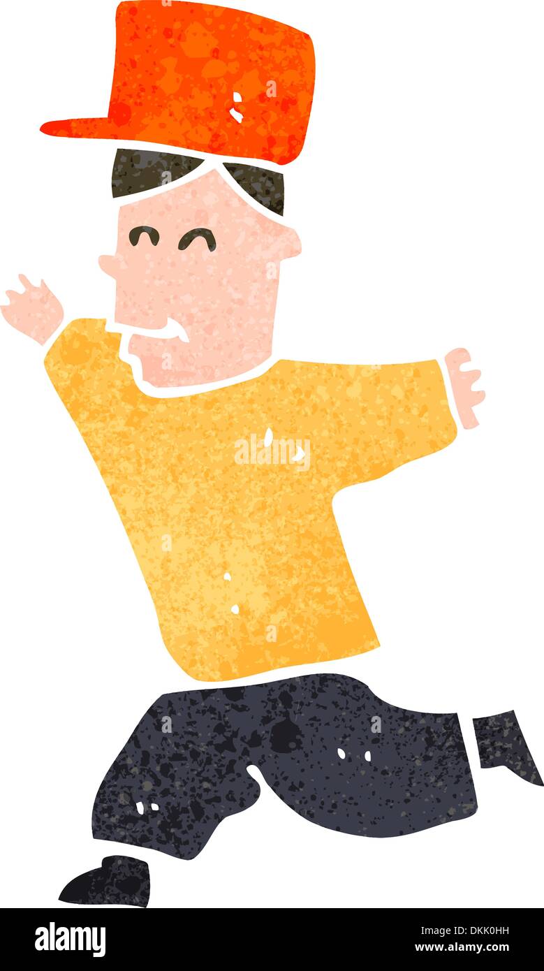 Retro cartoon illustration. On plain white background Stock Vector ...