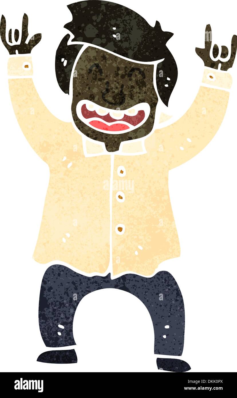 Retro cartoon illustration. On plain white background Stock Vector ...