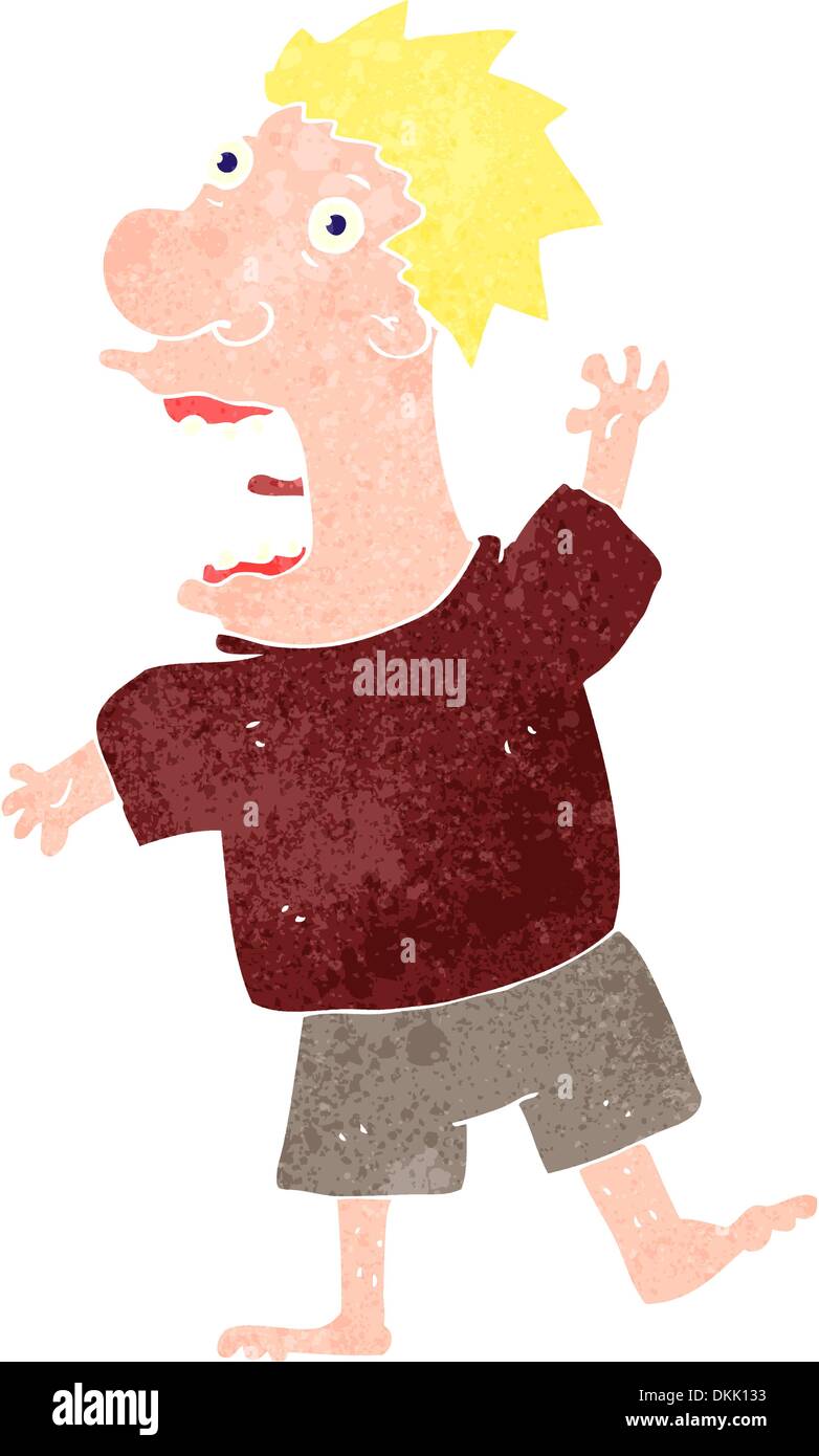 Retro cartoon illustration. On plain white background Stock Vector ...