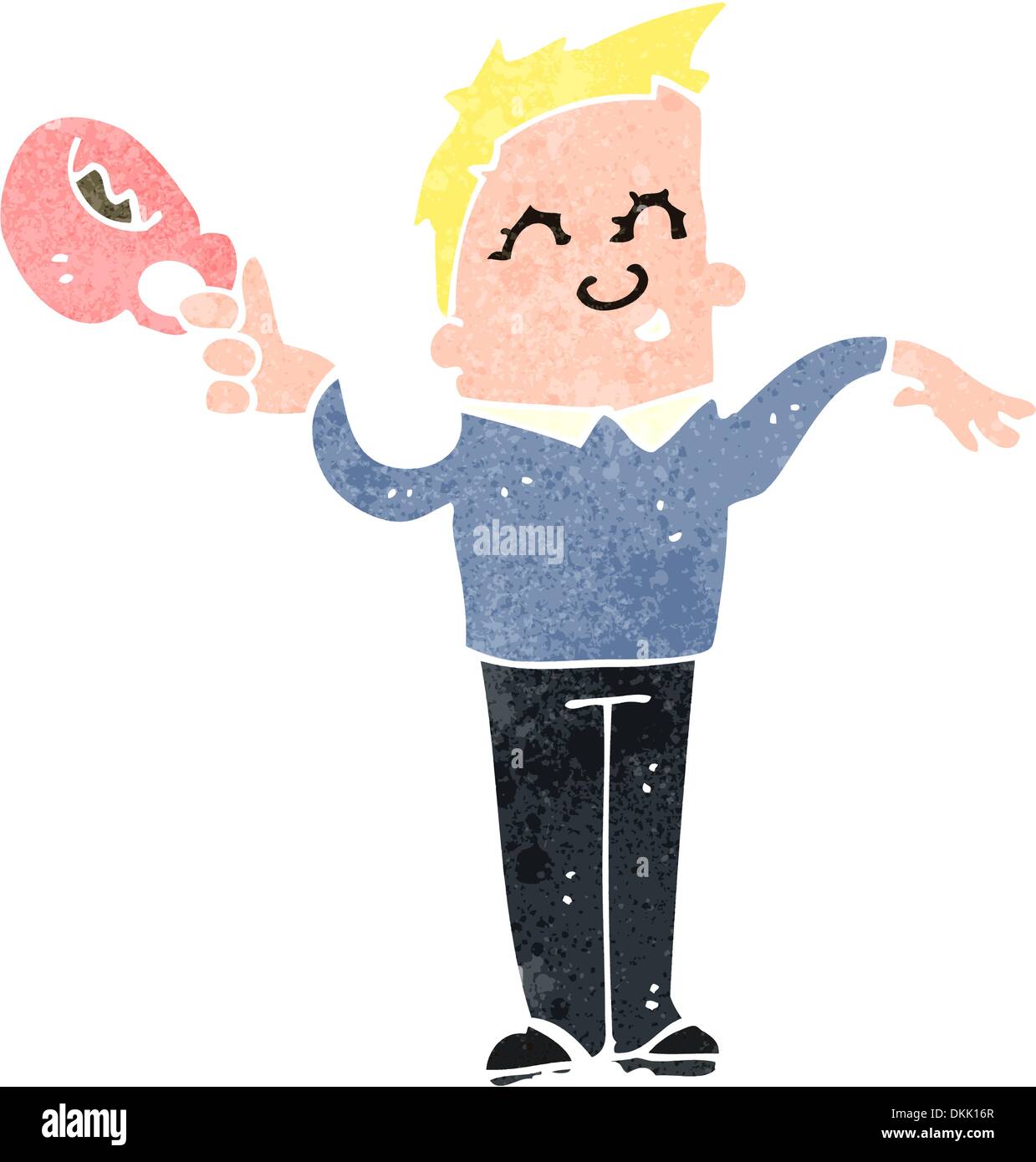 Retro cartoon illustration. On plain white background Stock Vector ...