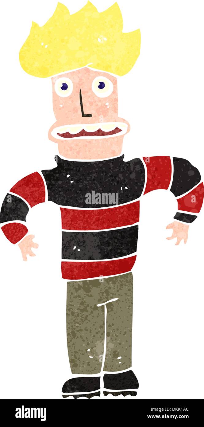 Retro cartoon illustration. On plain white background Stock Vector ...