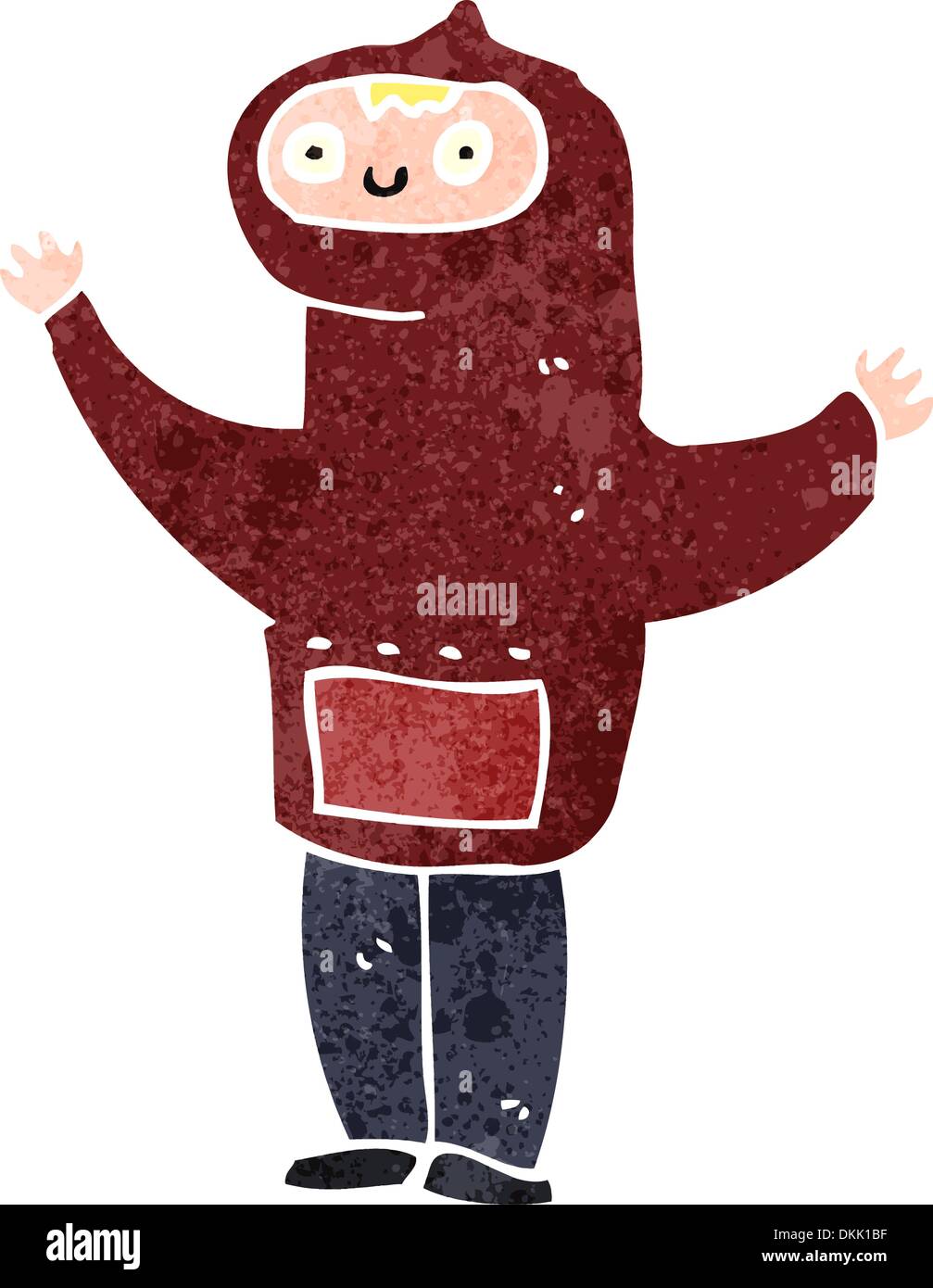 Retro cartoon illustration. On plain white background Stock Vector ...