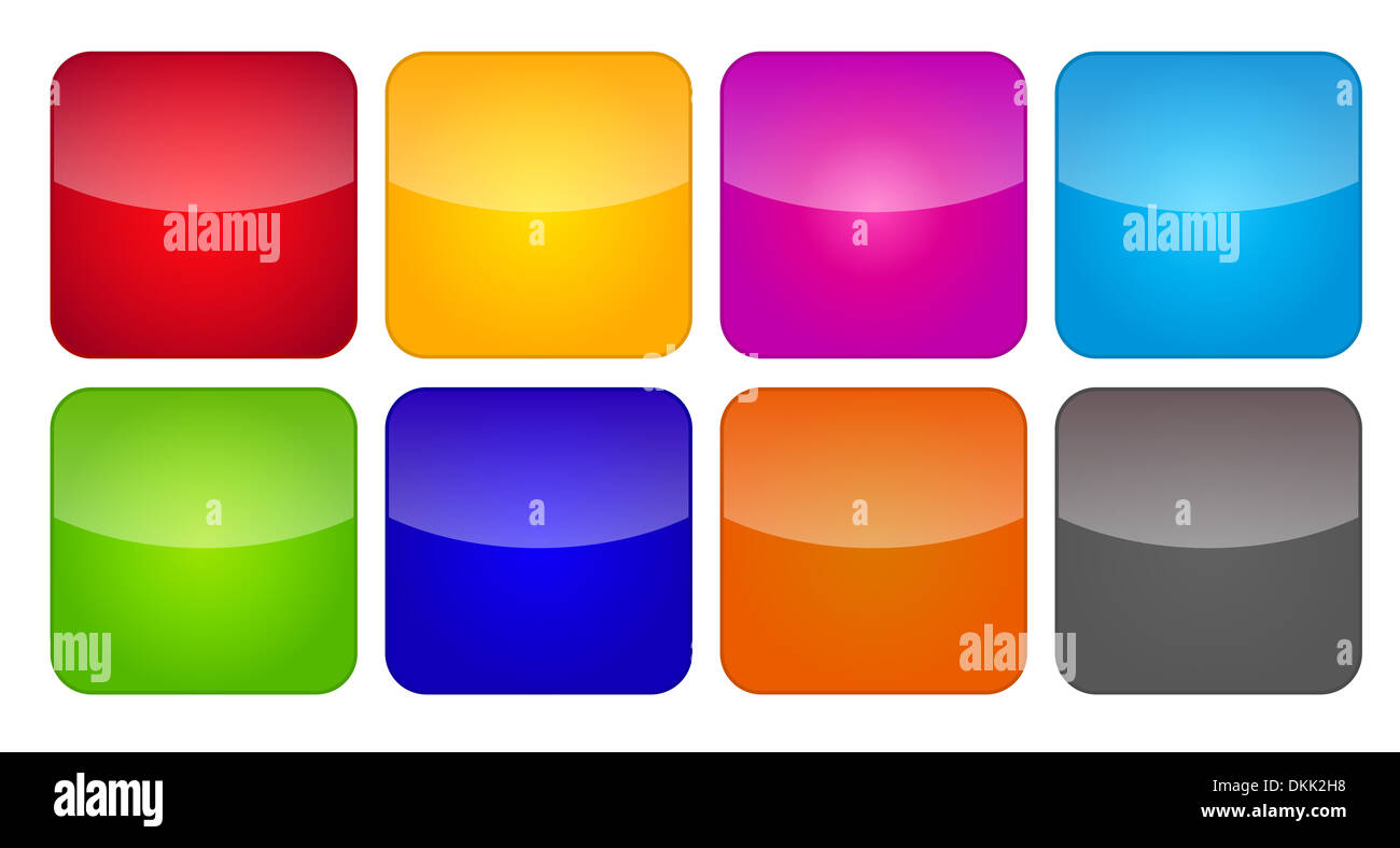 Colored Application Icons for Mobile Phones and Tablets, Vector ...