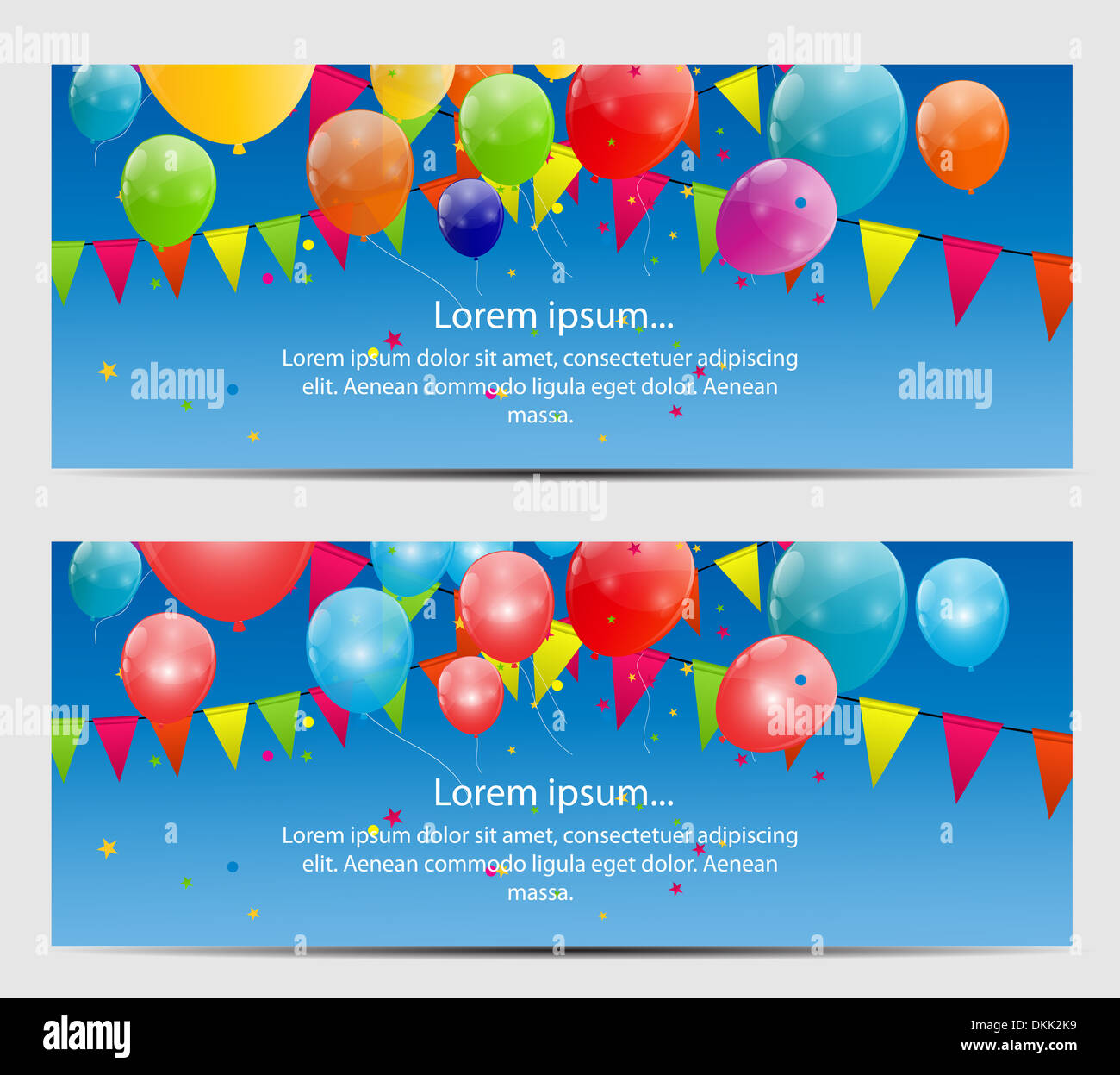 Color glossy balloons card background vector illustration Stock Photo ...
