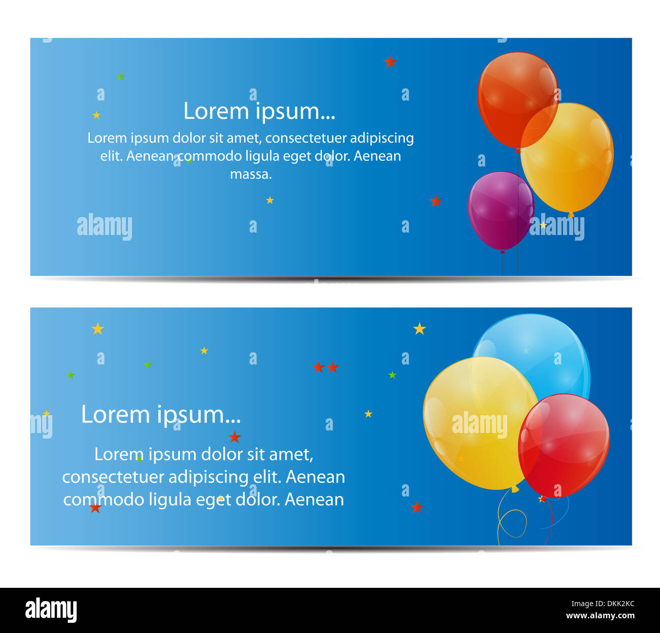 Color glossy balloons card background vector illustration Stock Photo ...