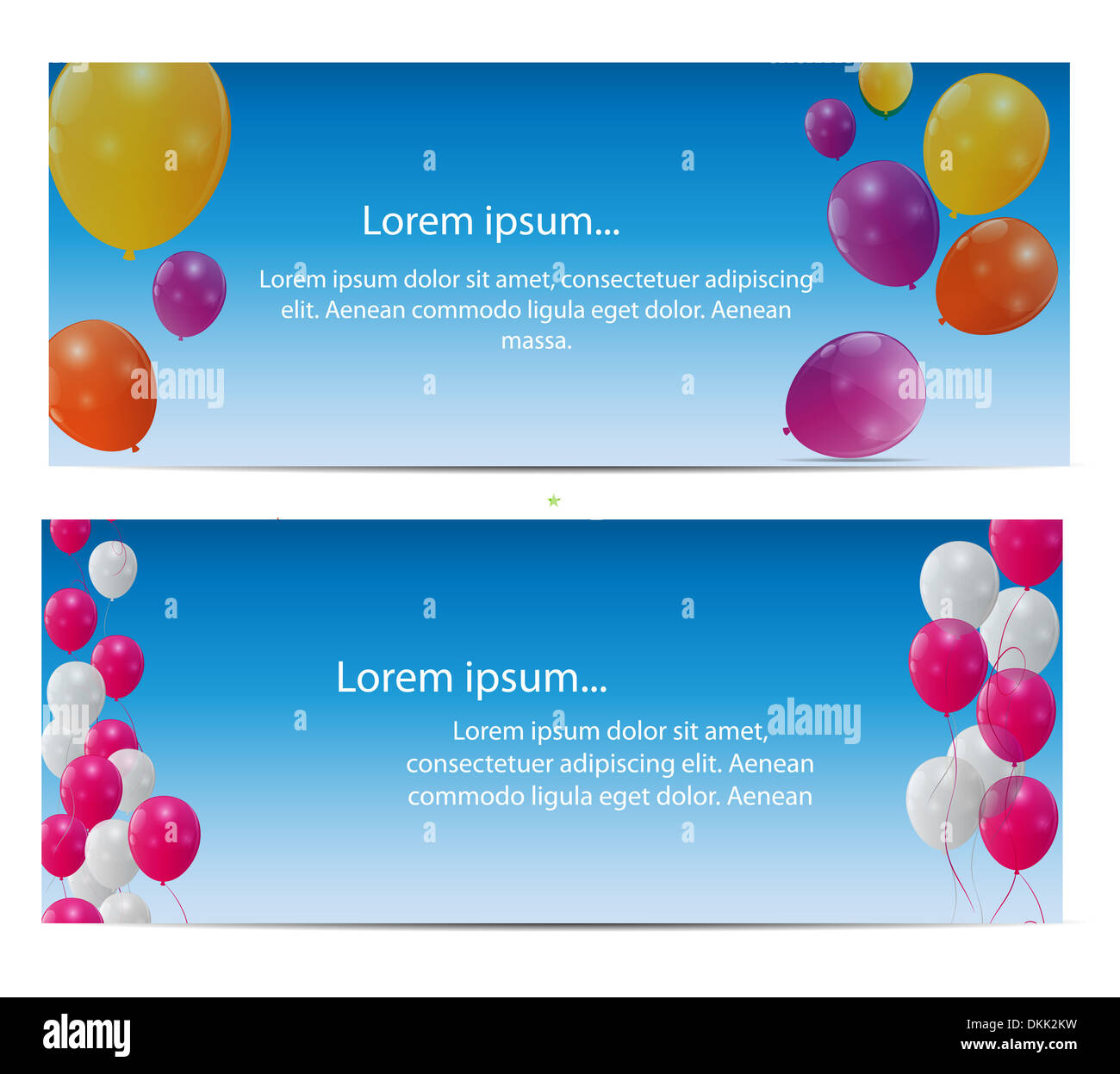 Color glossy balloons card background vector illustration Stock Photo ...