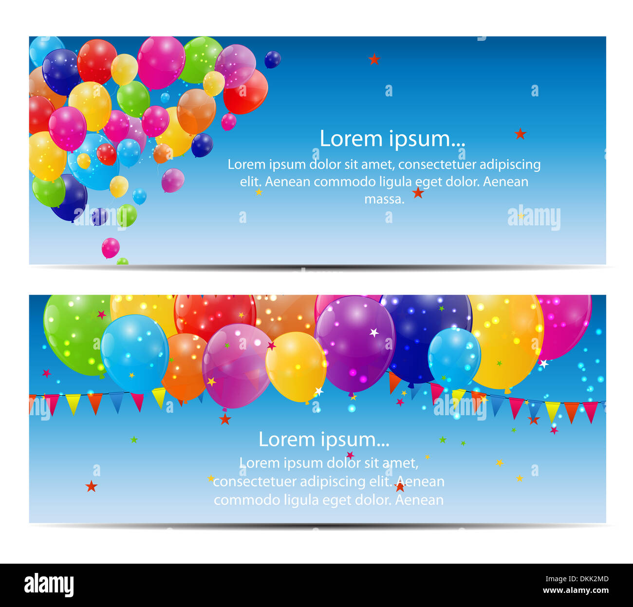 Color glossy balloons card background vector illustration Stock Photo ...