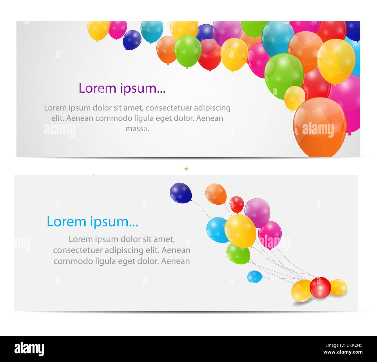 Color glossy balloons card background vector illustration Stock Photo ...
