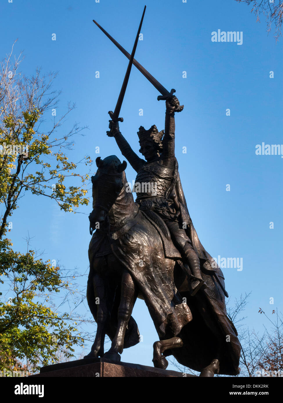 King Jagiello Monument, Central Park, NYC Stock Photo - Alamy