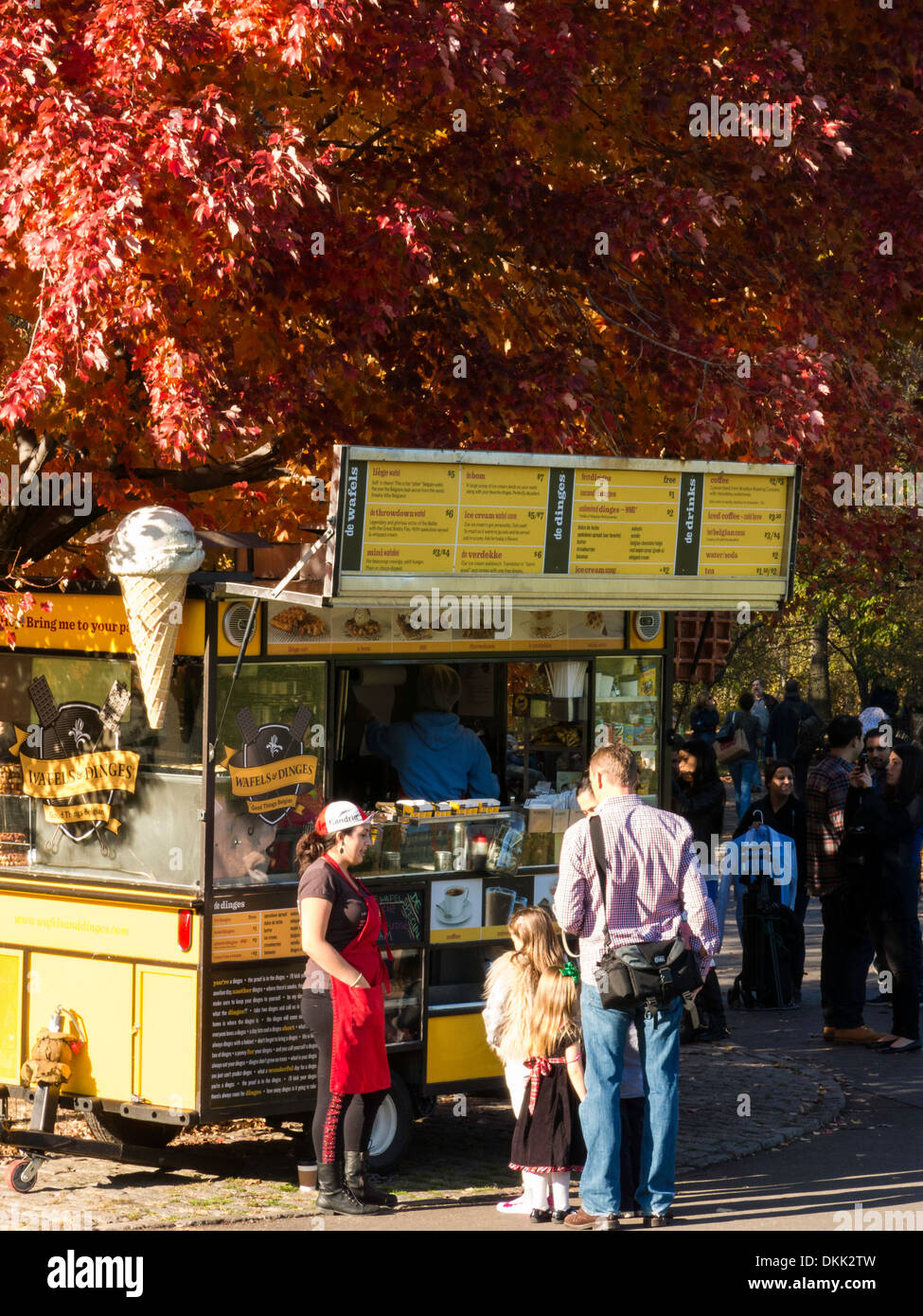 Wafels & Dinges Food Cart in Central Park, NYC Stock Photo - Alamy