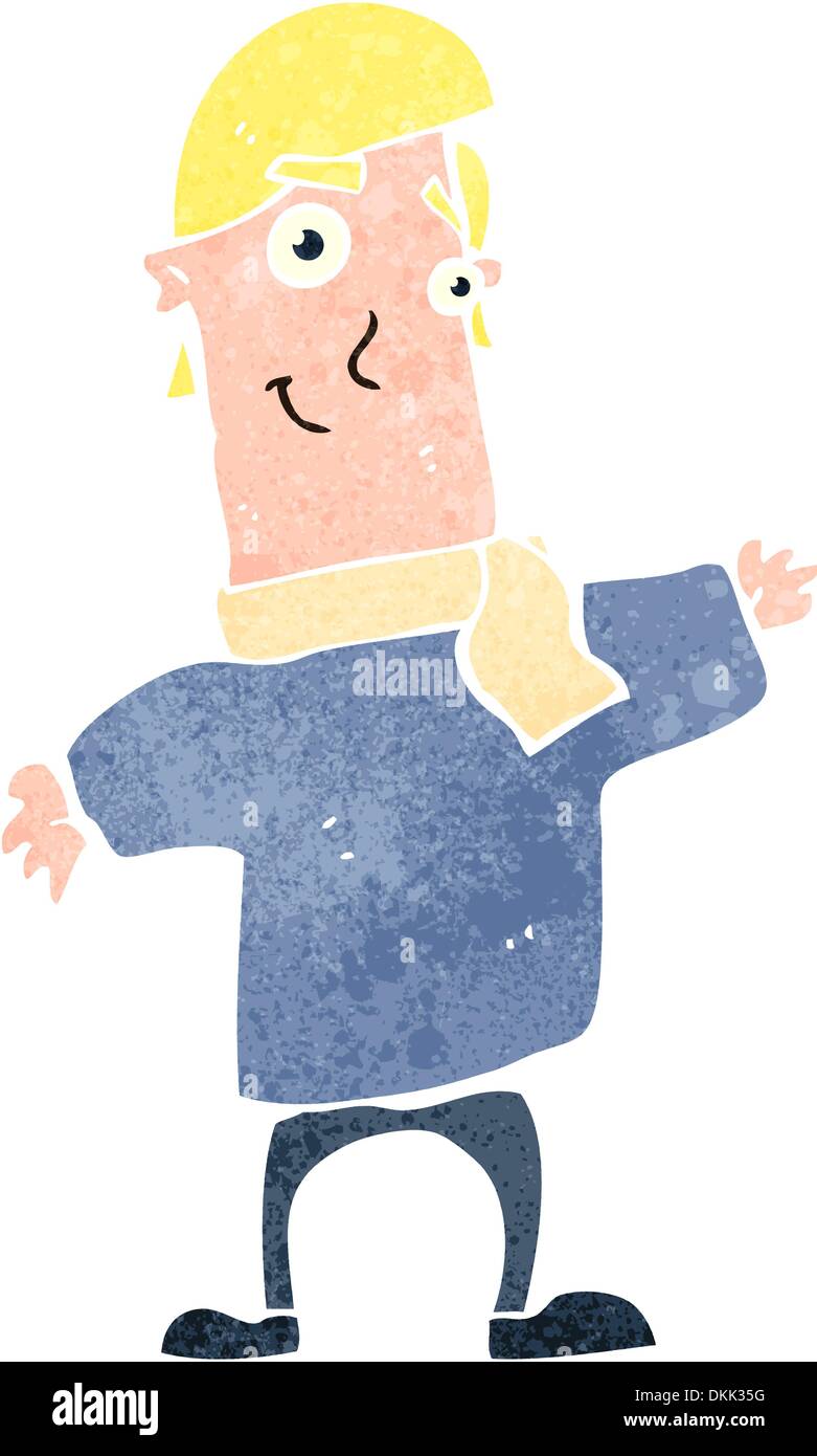 Retro cartoon illustration. On plain white background Stock Vector ...