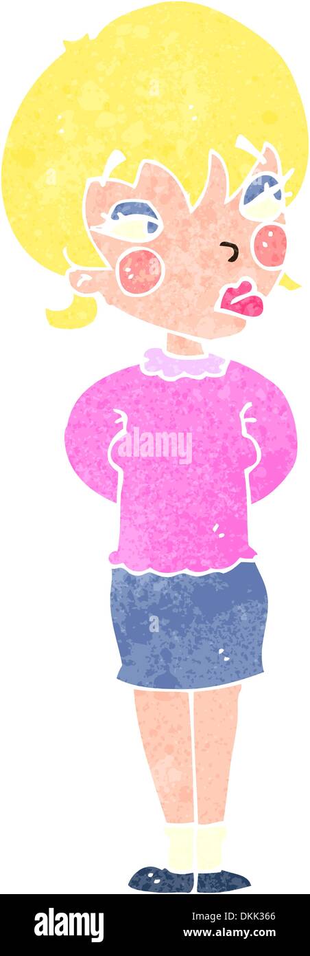 Retro cartoon illustration. On plain white background Stock Vector ...