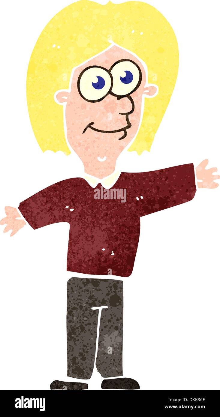Retro cartoon illustration. On plain white background Stock Vector ...