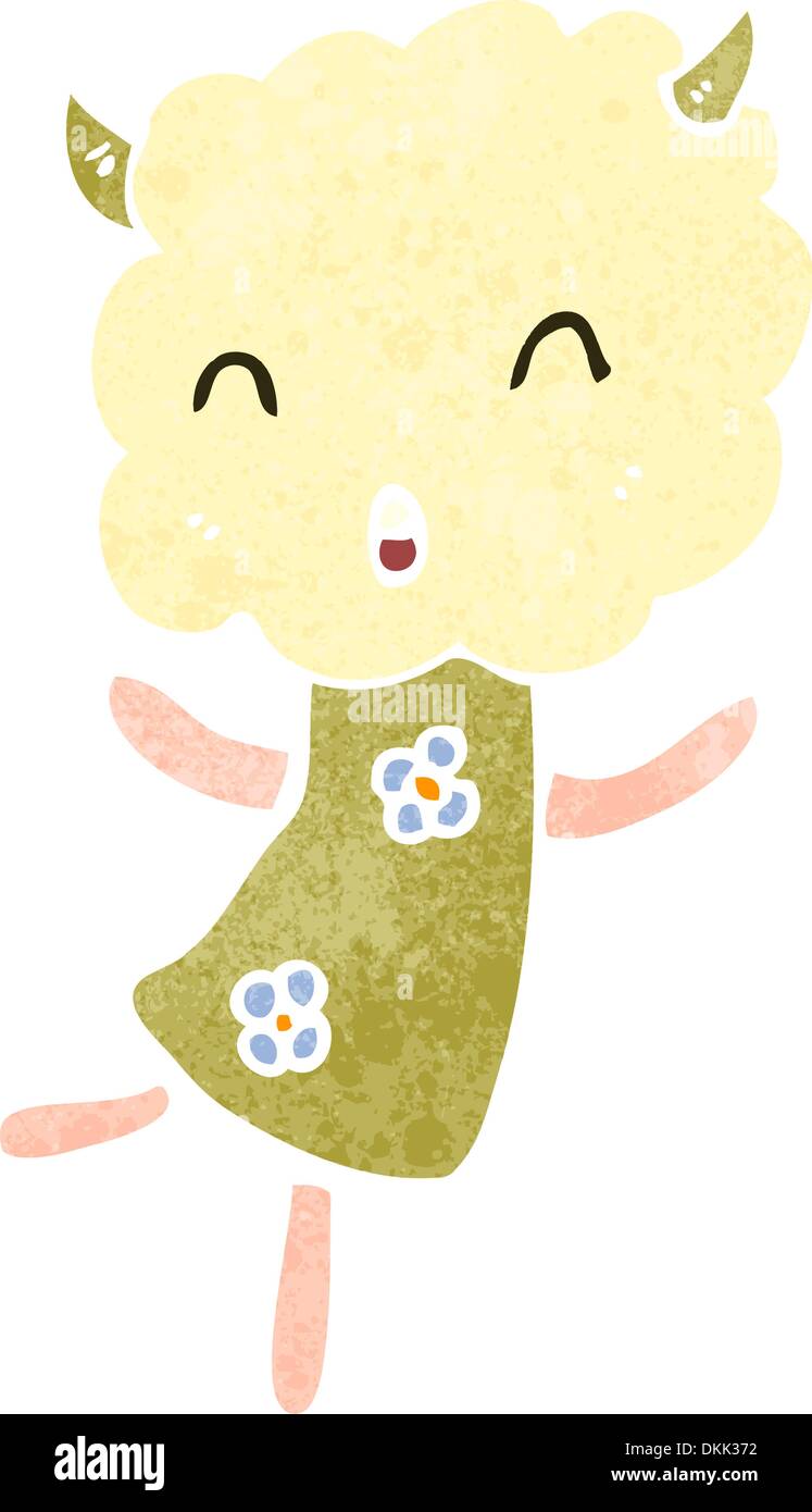 Retro cartoon illustration. On plain white background Stock Vector ...