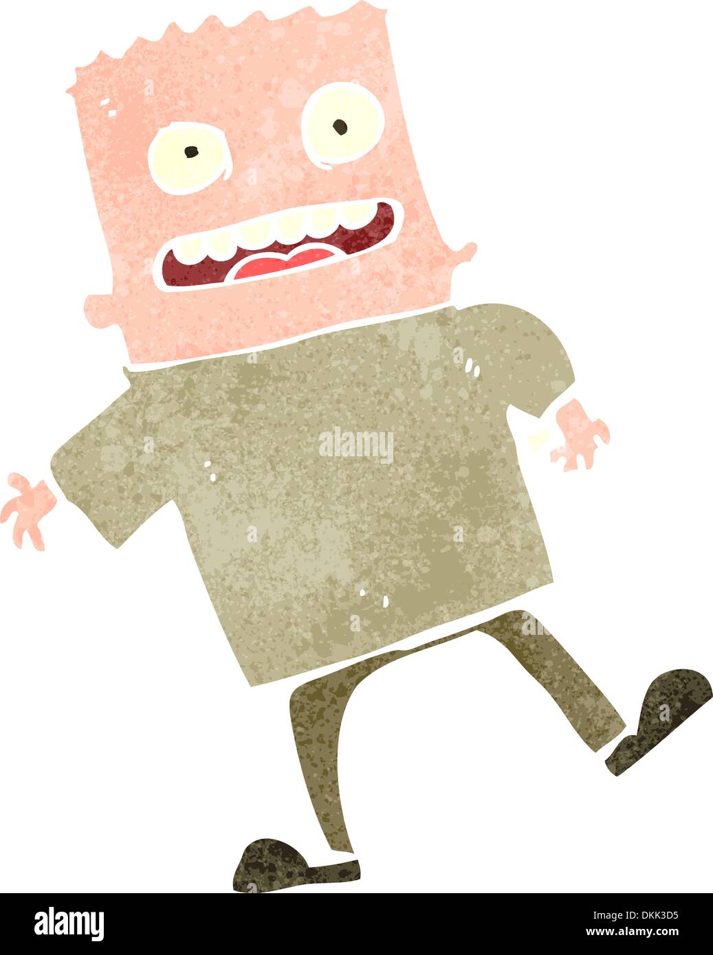 Retro cartoon illustration. On plain white background Stock Vector ...